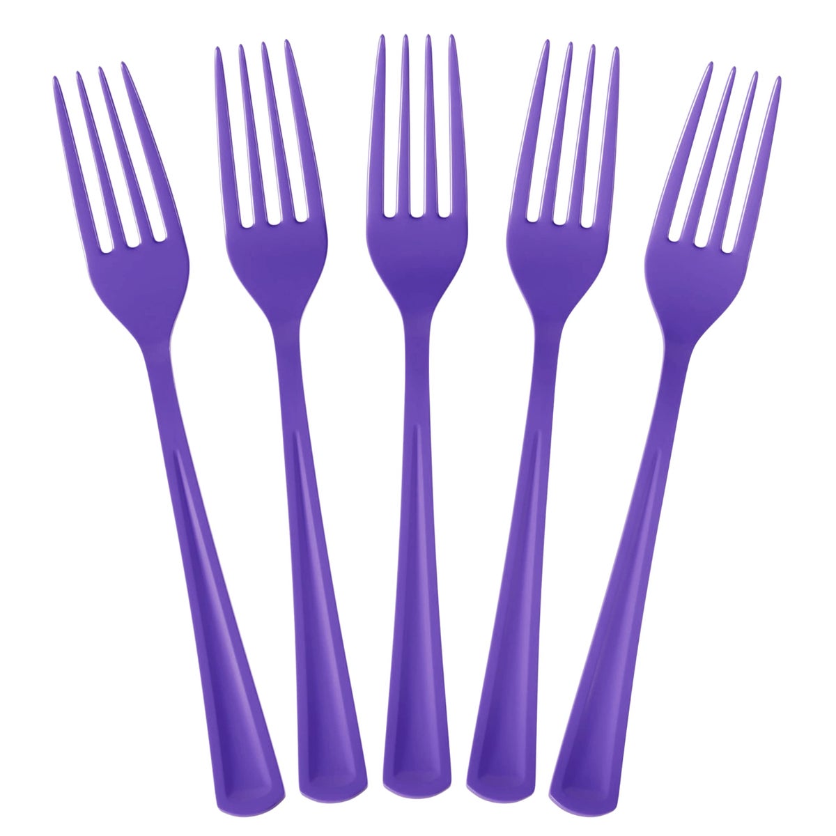Exquisite Disposable Purple Plastic Forks 50 Pcs - Heavy Duty Purple ...