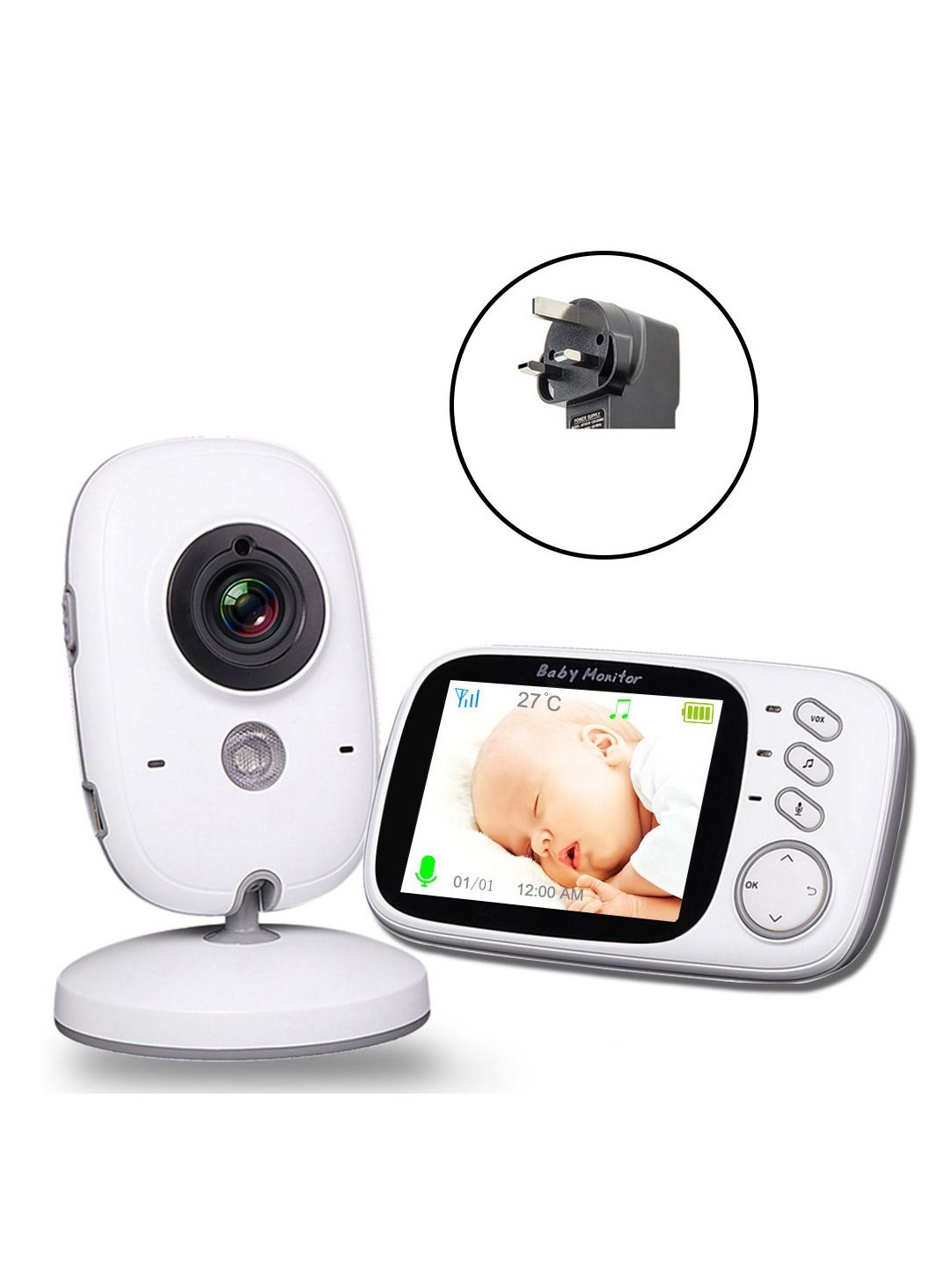 Generic Video Baby Monitor Long Range Upgraded 850’ Wireless Range ...