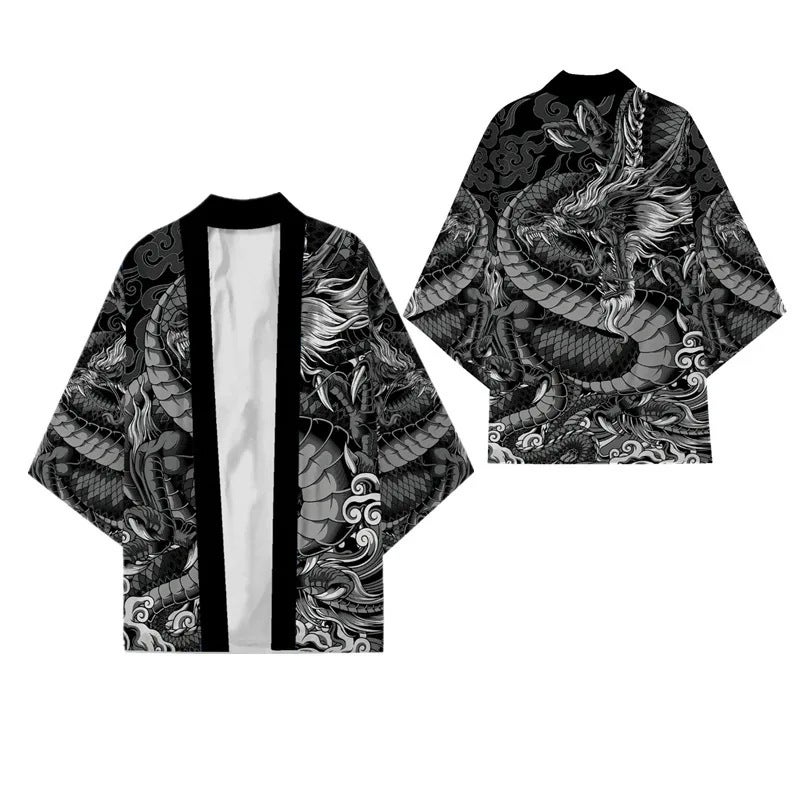 Generic 2023 Summer Chinese Style Kimono 3D Ukiyo-E Dragon Pattern ...