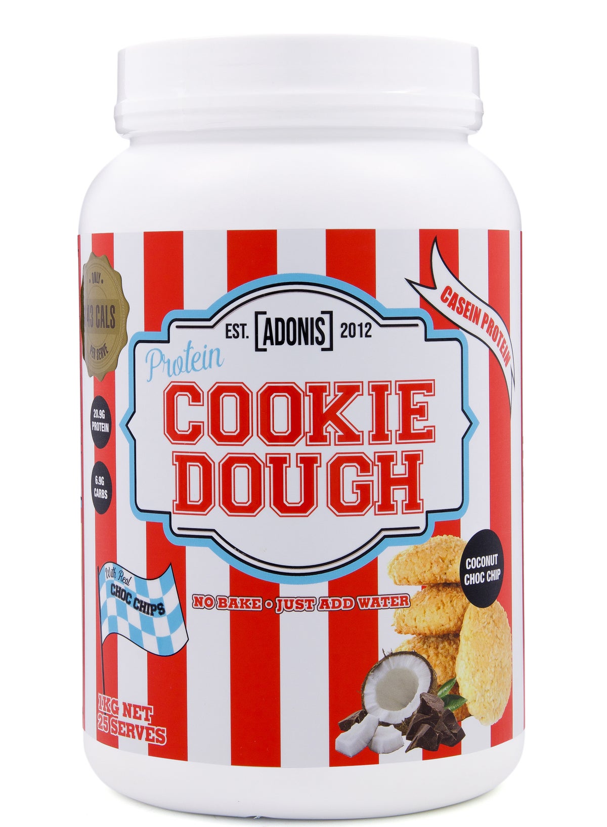 Adonis Adonis Protein Cookie Dough Coconut Choc Chip 1kg | Best Price ...