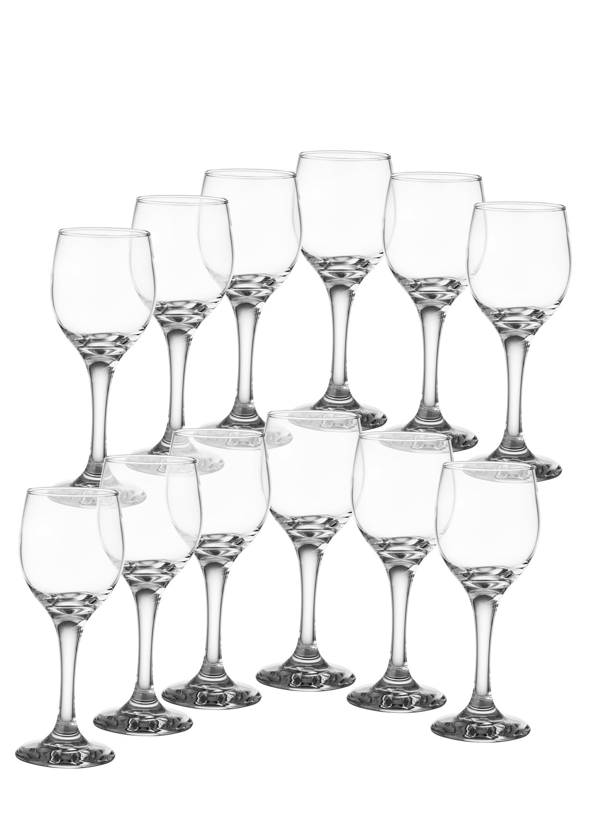 LIBBEY Small juice glasses for occasions and welcome receptions, 12 pieces, made of clear glass ...