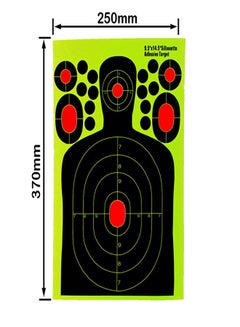 Generic Set of 5 Half-body Shooting Target Paper with Fluorescent ...