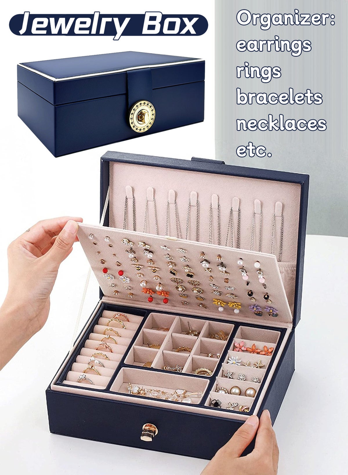 Generic Jewelry Boxes For Women, Jewelry Box,Travel Jewelry Case ...