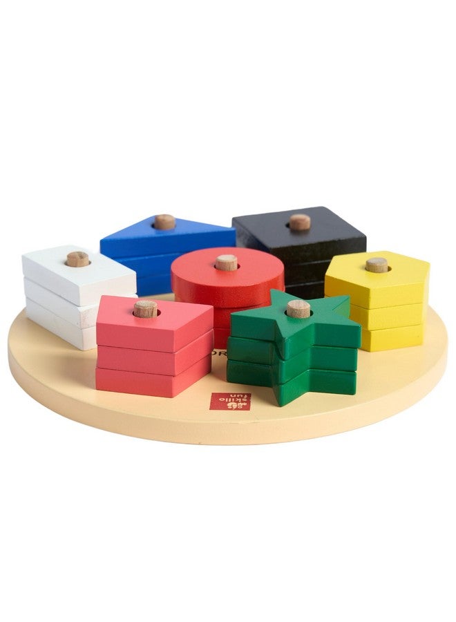 Skillofun Skillofun Wooden Shape & Color Sorting Toy | Shape Sorter ...