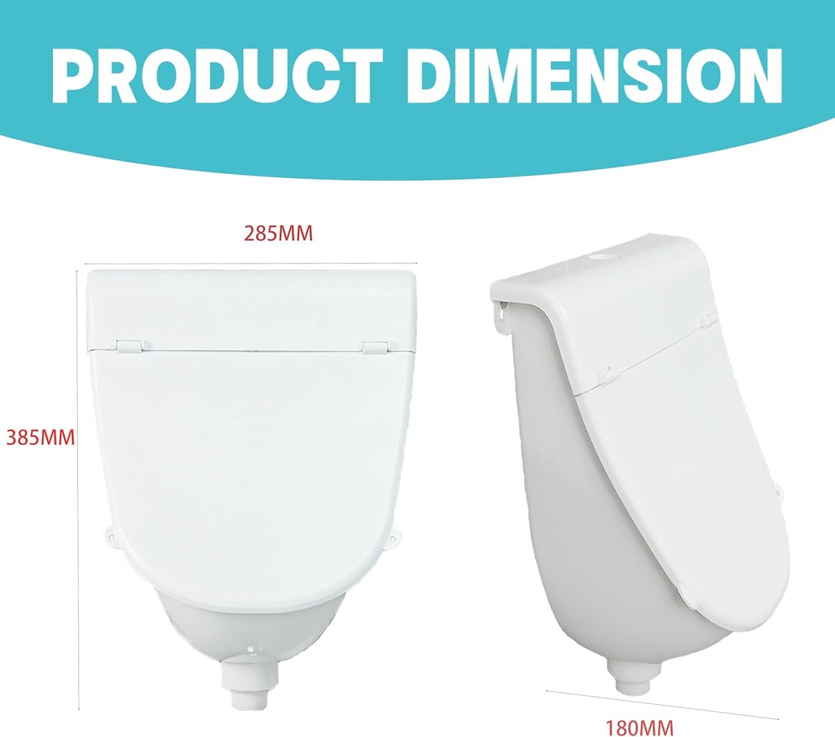 shawoo Wall Mounted Commercial Urinal With Hinged Cover Bathroom ...