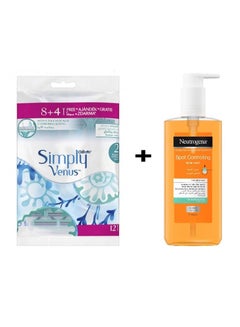 تسوق جيليت وعلبة شفرات سيمبلي فينس عدد 12 قطعة و نيوتروجينا غسول وجه ...