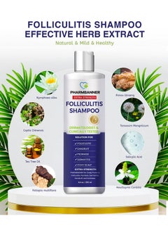 PHARMBANNER Anti-Fungal Shampoo For Folliculitis, Seborrheic Dermatitis ...