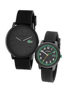 LACOSTE Men's Analog Round Shape Silicone Wrist Watch 2070024 - 42 Mm ...