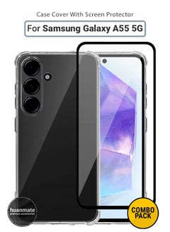 huanmate 2 in 1 Samsung Galaxy A55 Protection Pack - Ultra Clear ...