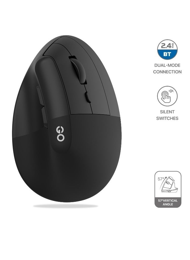 FANTECH W195R Vertical Mouse Silent Rechargeable Dual Mode (BT ...