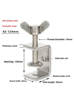Generic 304 Stainless Steel Tiger Clamp Pipe Clamp Square U-shaped C ...