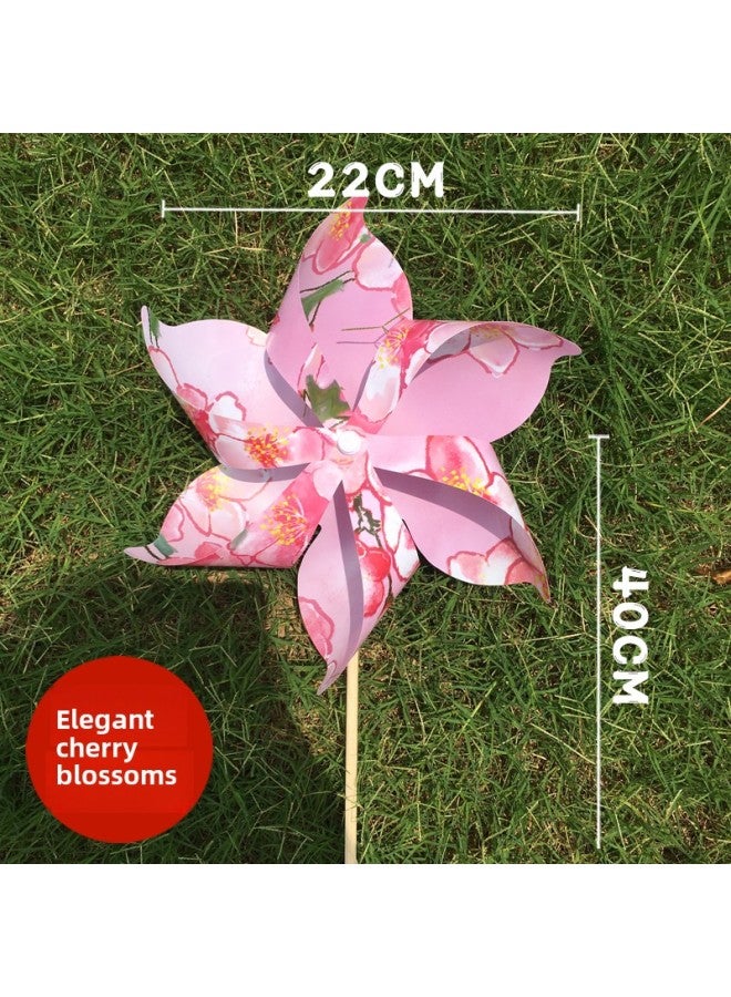 Festival Windmill Plastic Kindergarten Dance Props Hand-held Wooden ...