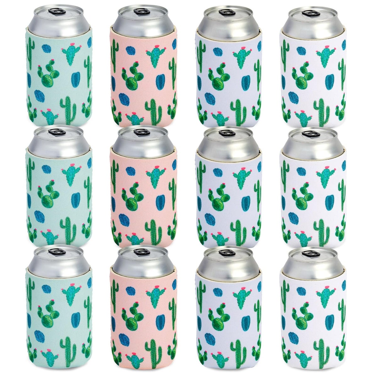 Blue Panda BLUE PANDA 12 Pack Neoprene Soda Sleeves for Beer Cans Soft ...