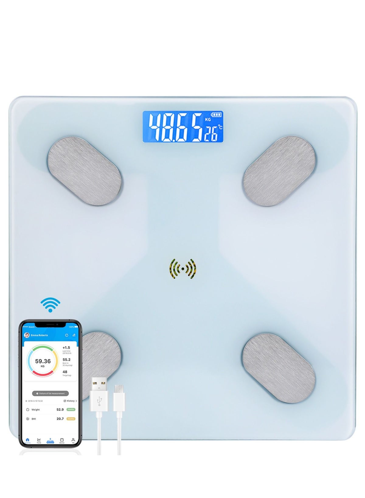 SKY-TOUCH Multifunction Smart Body Scale body BMI Weight Scale ...