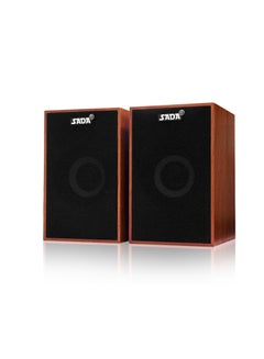 SADA Computer Speakers,Wired USB Powered Stereo Wooden Speakers,3.5mm ...