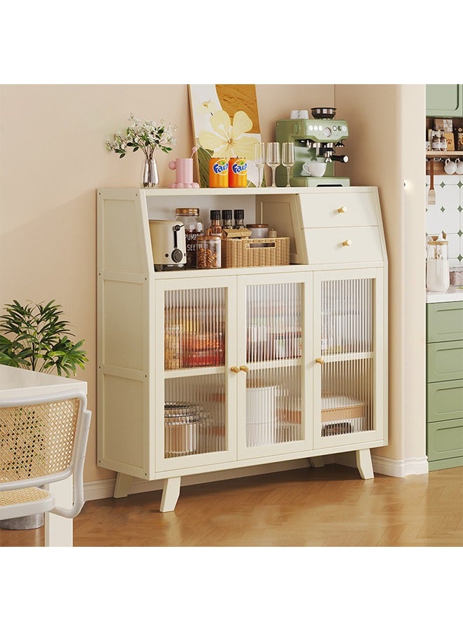 keke Modern Wooden Storage Kitchen Cabinet with Shelves for Living Room ...