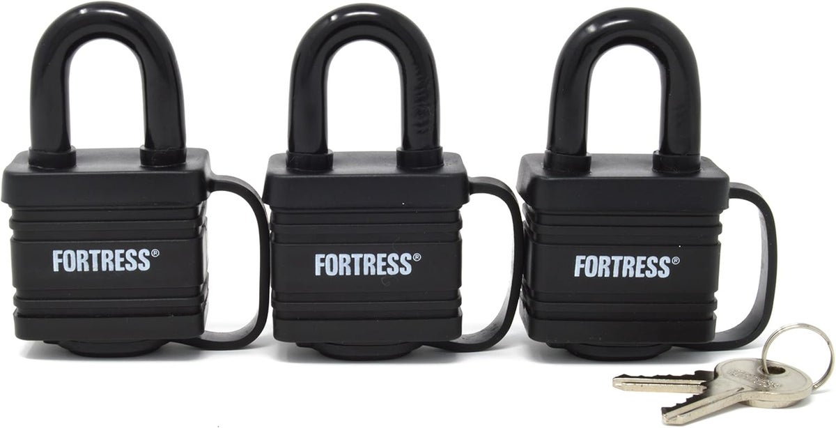 Master Lock Fortress Series Covered Laminated Weatherproof Padlock - 3 ...