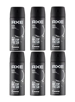 Axe Non Stop Fresh Black Body Spray Deodorant (Pack of 6) UAE | Dubai ...