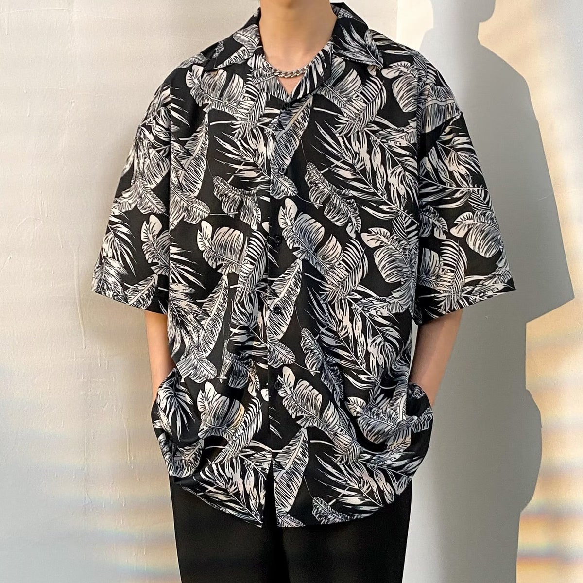 Generic American Style Full Print Shirt Short-Sleeved Men'S Summer ...