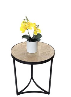 Yatai Round Wooden Table With Metal UAE | Dubai, Abu Dhabi