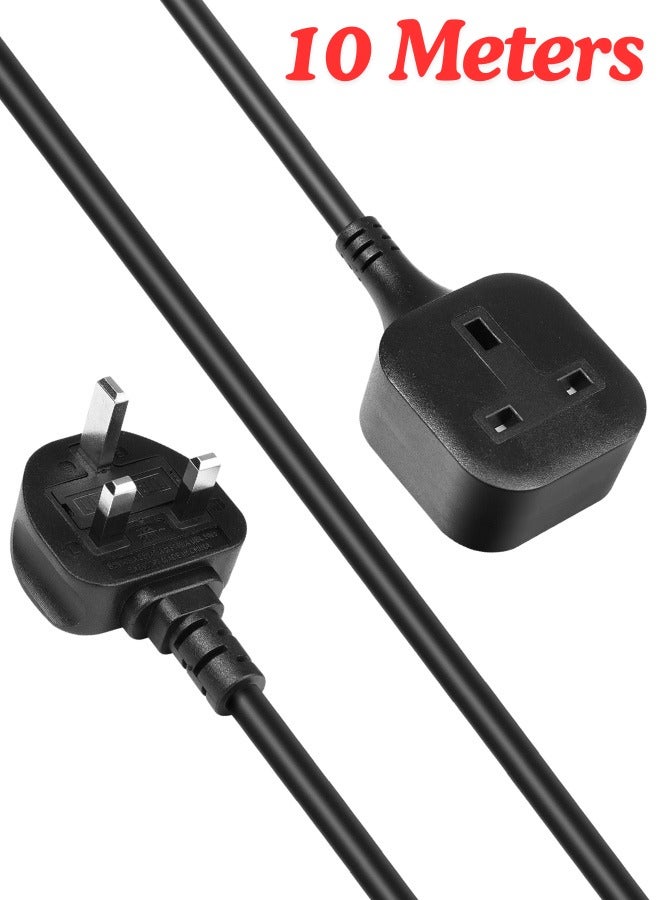 Zahaa 10m 1 Way Extension Cord Heavy Duty10 Meters with UK 3 Pin Plug ...