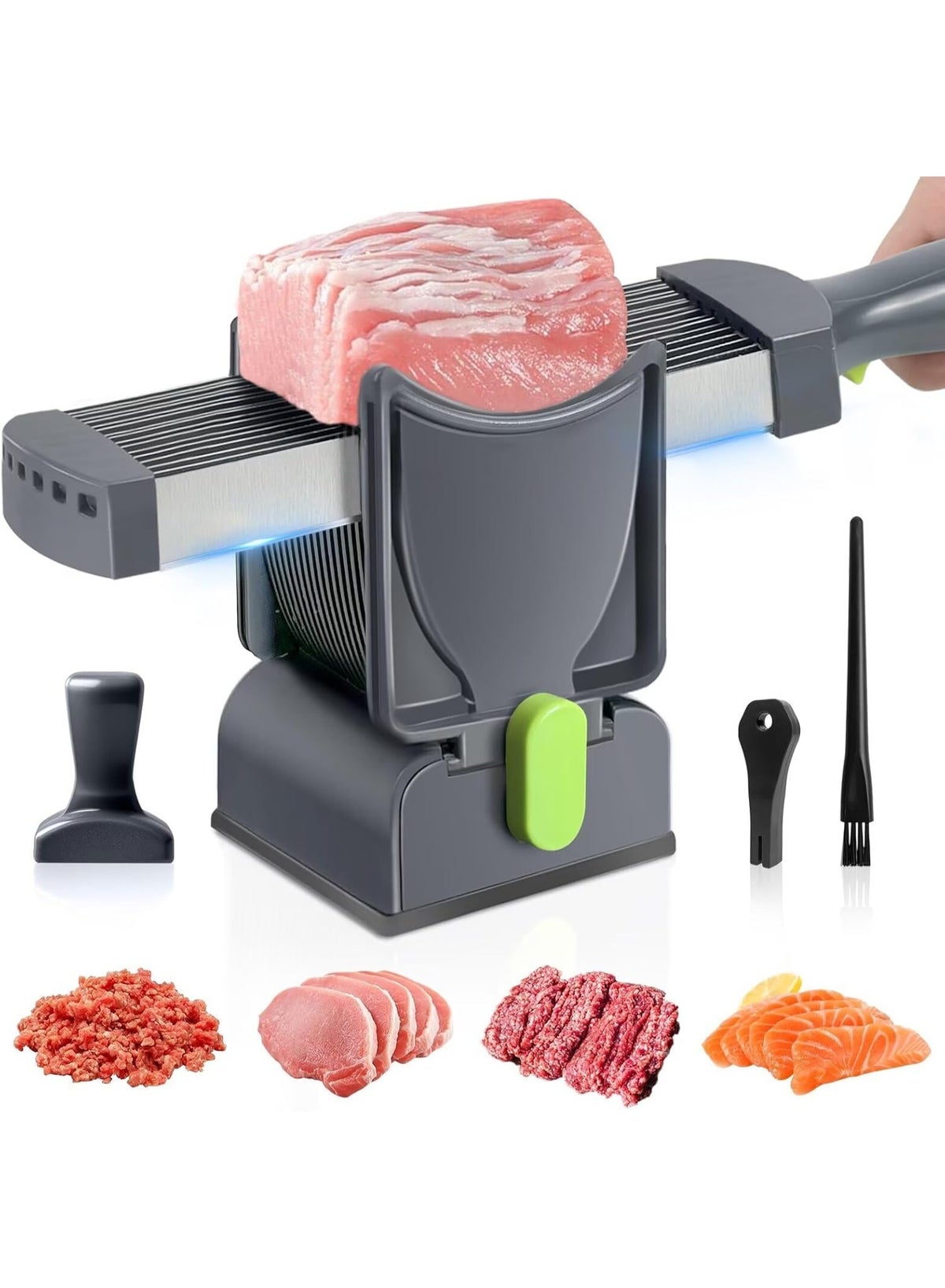 Generic Fresh Meat Slicer - Thickness Adjustable 2 or 4 mm Manual Meat ...