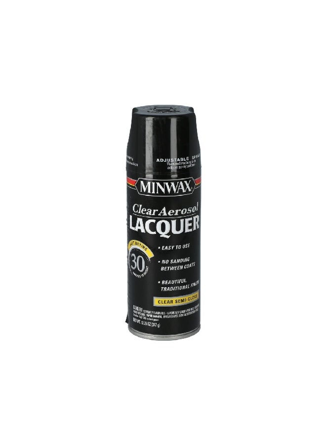 Minwax Fast Drying Easy-to-Use Semi-Gloss Aerosol Lacquer Clear 12.25 ...