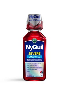 Generic NyQuil Severe Cold & Flu (12 oz, 354 mL) Strawberry | Best ...