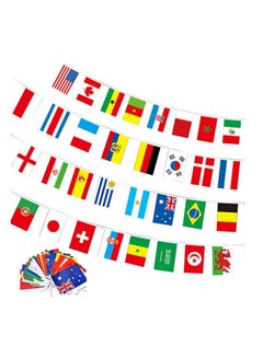 Generic 2022 Soccer World Cup String Flag Bunting, 32 Countries Flags ...