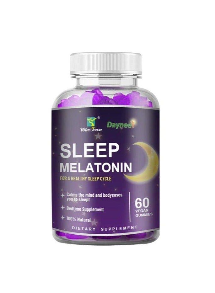 Wins Town Melatonin Fast Dissolve 60 VEGAN GUMMIES Nighttime Sleep Aid ...