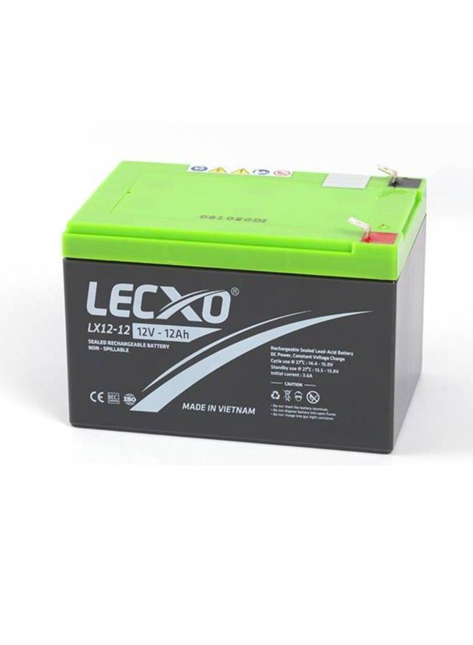 Lecxo Lecxo Lead Acid Dry Battery 12V 12AH provides high performance ...