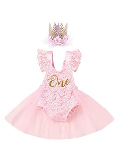 Generic Baby Girl First Birthday Outfit Lace Tulle Romper Princess Tutu ...