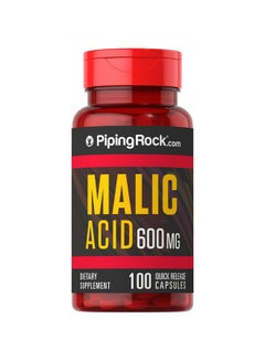 Piping Rock Malic Acid 600Mg ; 100 Powder Capsules ; Food Grade ...