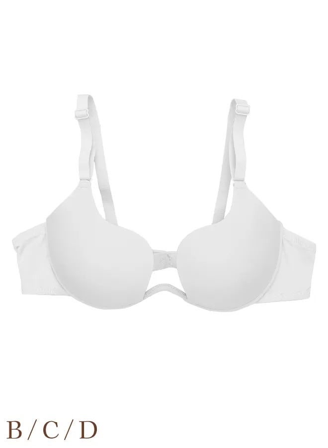 Every Woman Knows U shaped Plunging Underwire Bra with Adjustable ...