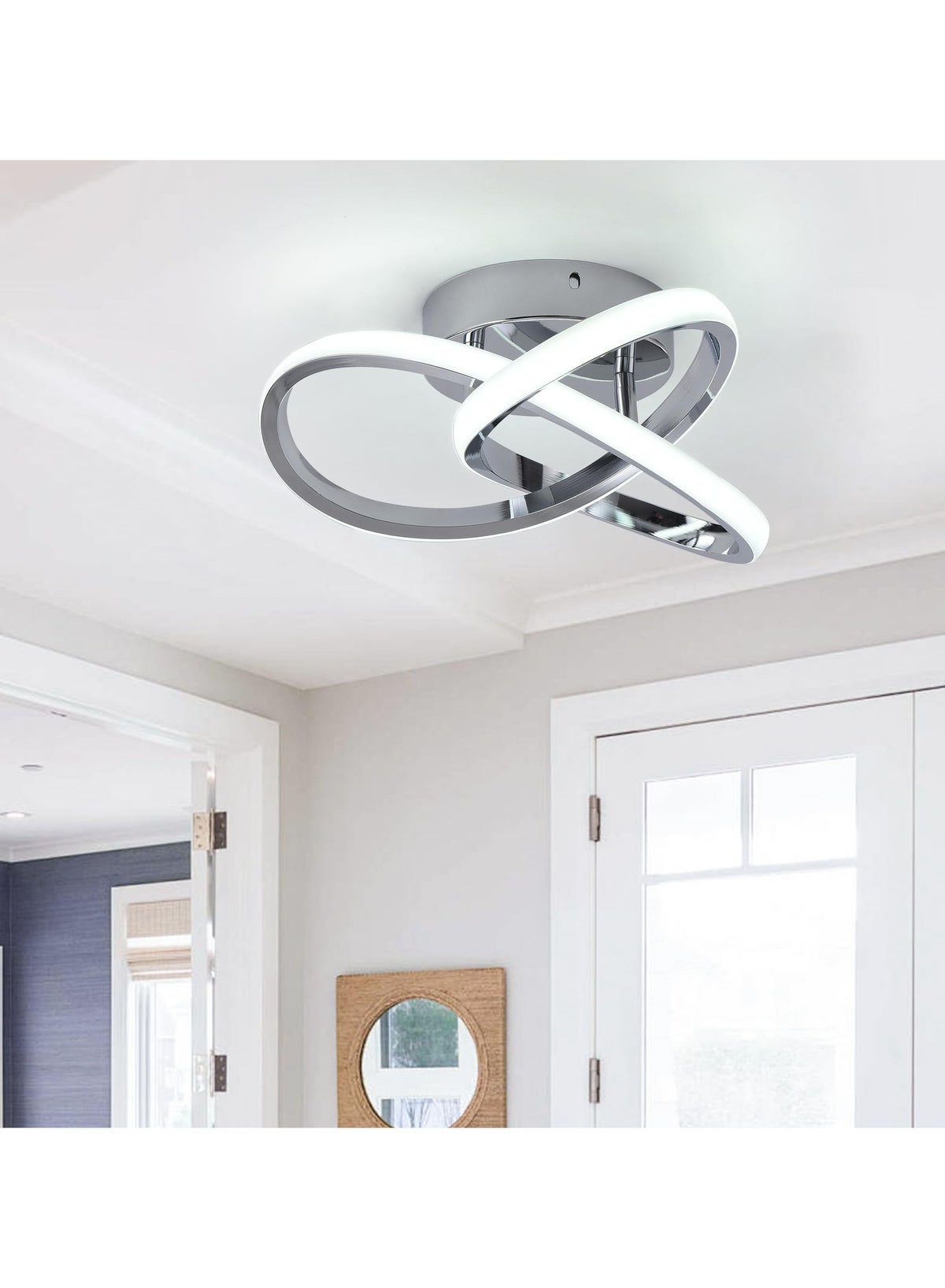 Ganeed Hallway Light,20W LED Ceiling Light,Semi Flush Mount Chandelier ...