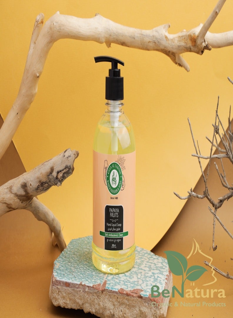 Khan AL Saboun Khan Al Saboun Organic Natural Papaya Liquid Hand Soap ...
