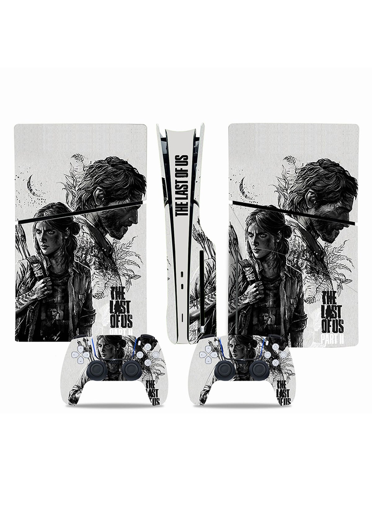 IINE Sony PS5 Slim Console Controller Skins Set, Skin Wrap Decal ...