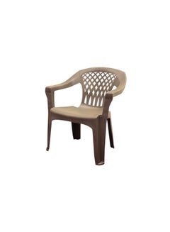 ADAMS Big Easy Portobello Polypropylene Frame Stackable Chair Brown ...