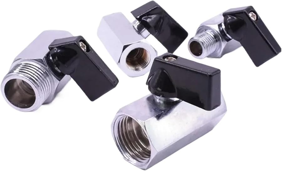 Generic Brass Ball Valve 1 8 Inch BSP Female To Male Thread Shut Off ...