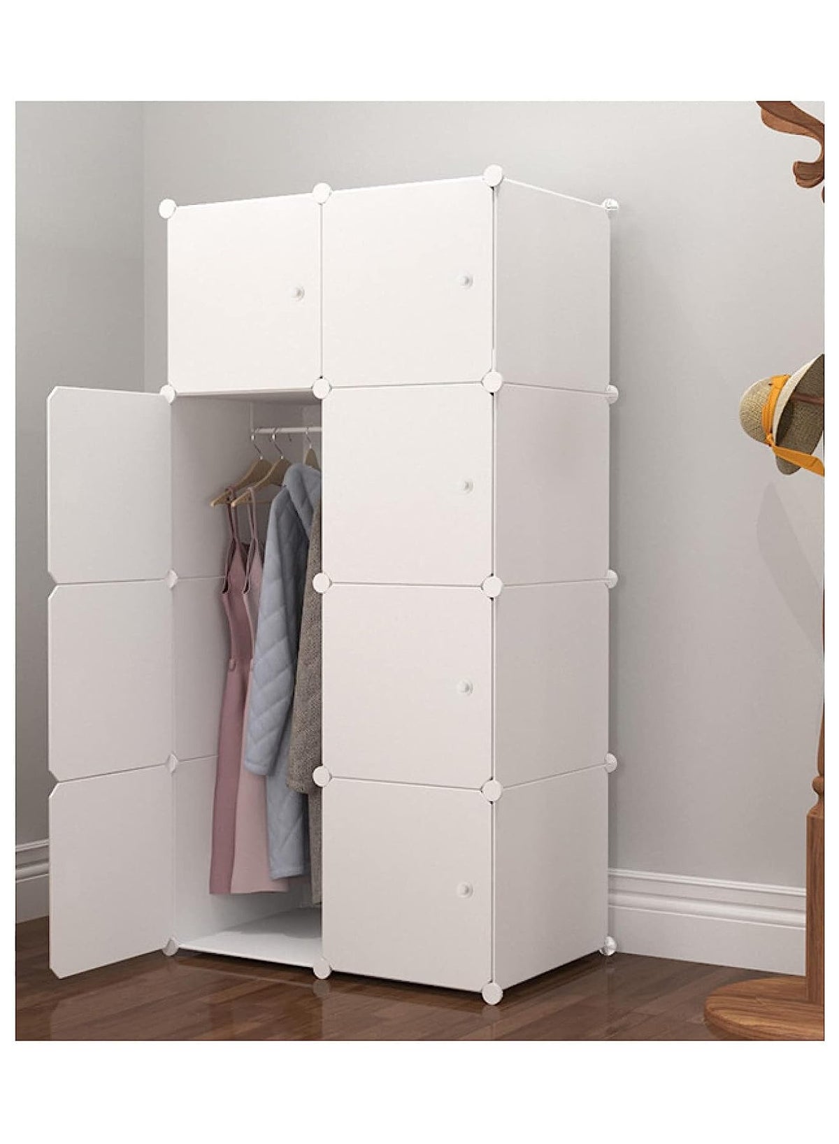 Arabest Portable Wardrobe Closets, Combination Storage Cabinet with ...