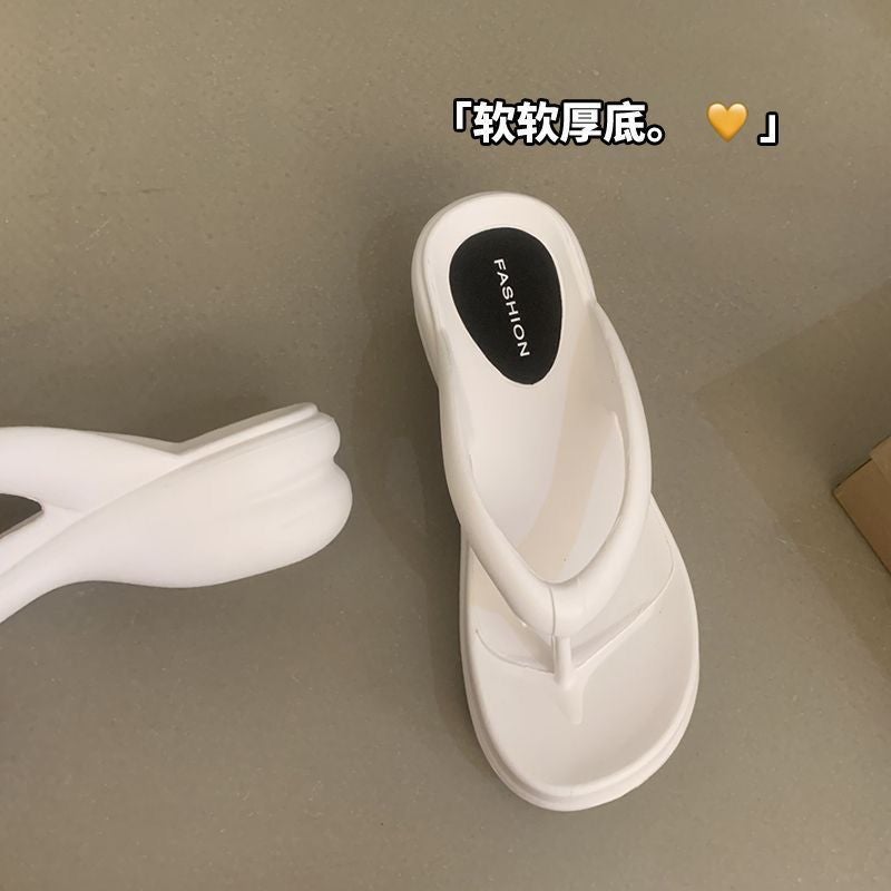 Generic 2025 Eva Thick-Soles Flip-Flops Women'S Outwearing Elevated ...