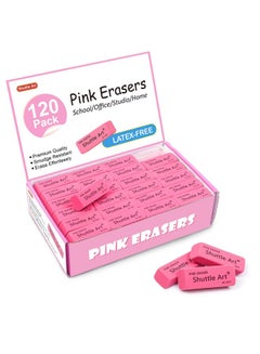 Shuttle Art Pink Erasers Shuttle Art 120 Pack Pink Erasers Bulk For ...