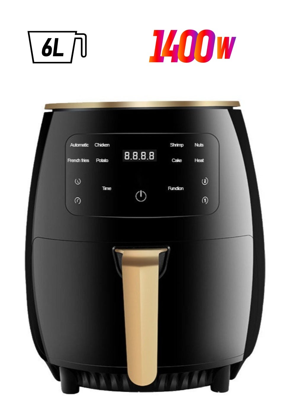 Generic Air Fryer 1400W-Healthy Cooking Baking Grilling-Rapid Air ...
