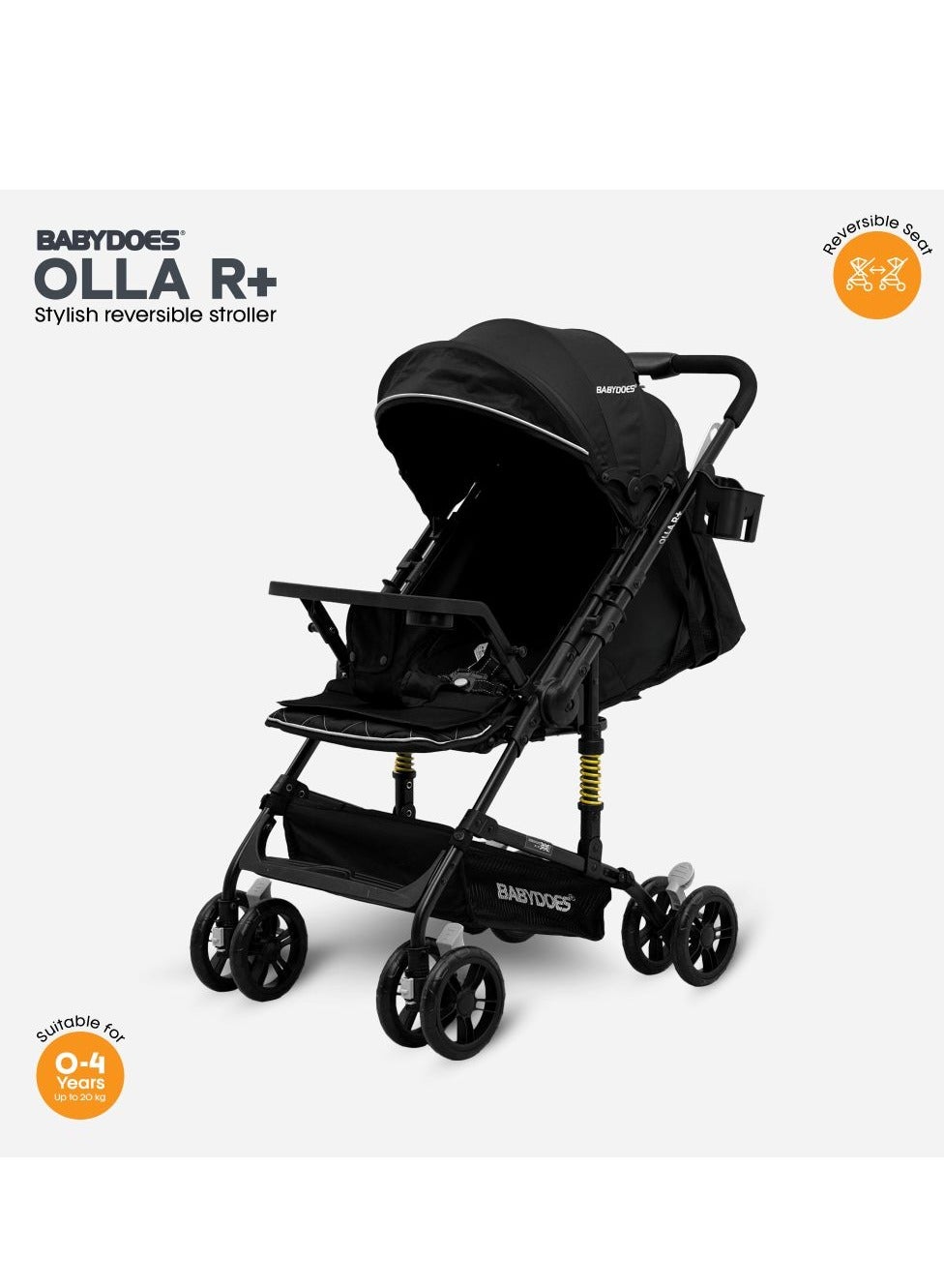 BABYDOES OLLA R+ Baby Stroller with Reversible Handle 5-point safety ...