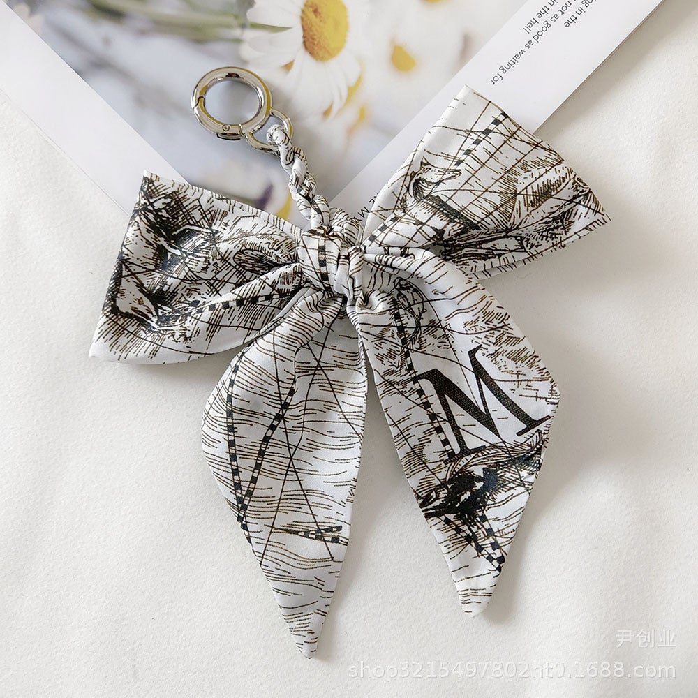 Generic Fashion Retro Polo Dot Silk Scarf Keychain Cute 26 English ...