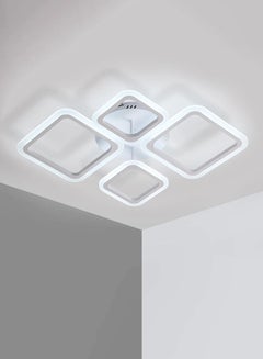 Goeco Modern LED Acrylic Flush Mount Ceiling Light/90W/Cool White 6500K ...