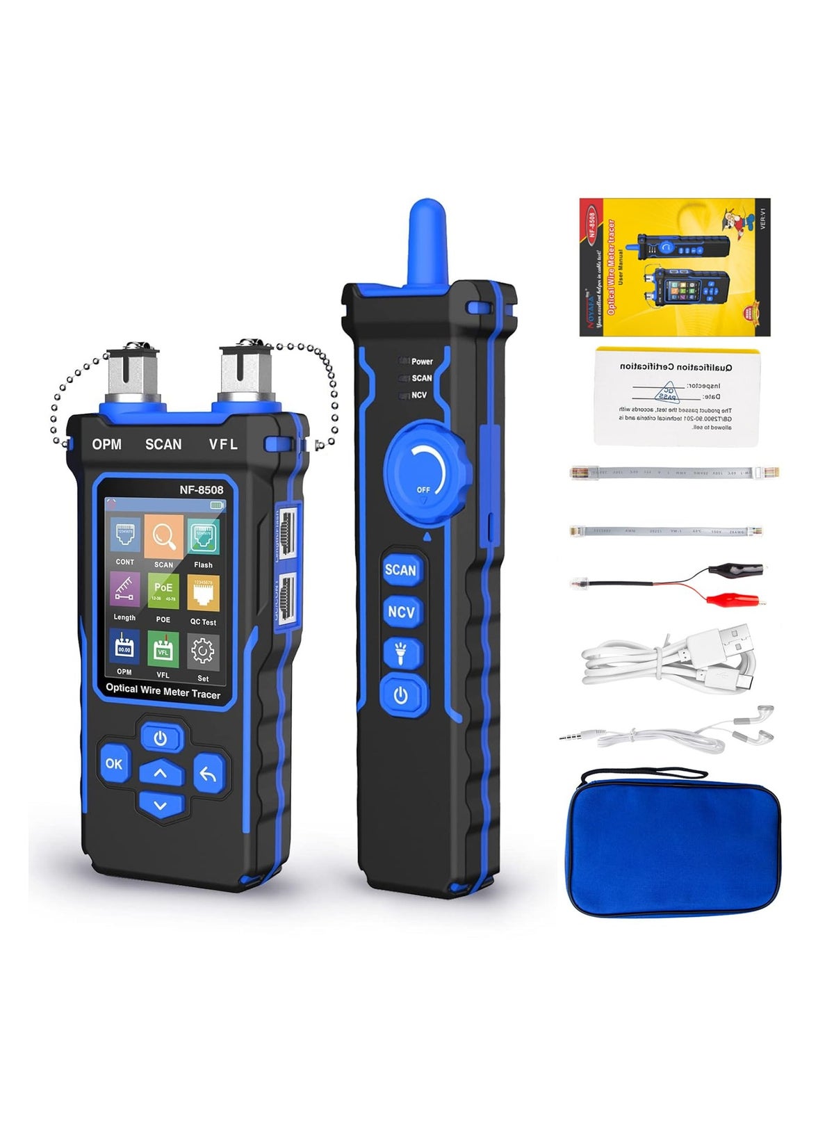 NOYAFA NF-8508 Network Cable Tester with Optical Power Meter VFL/CAT5 ...