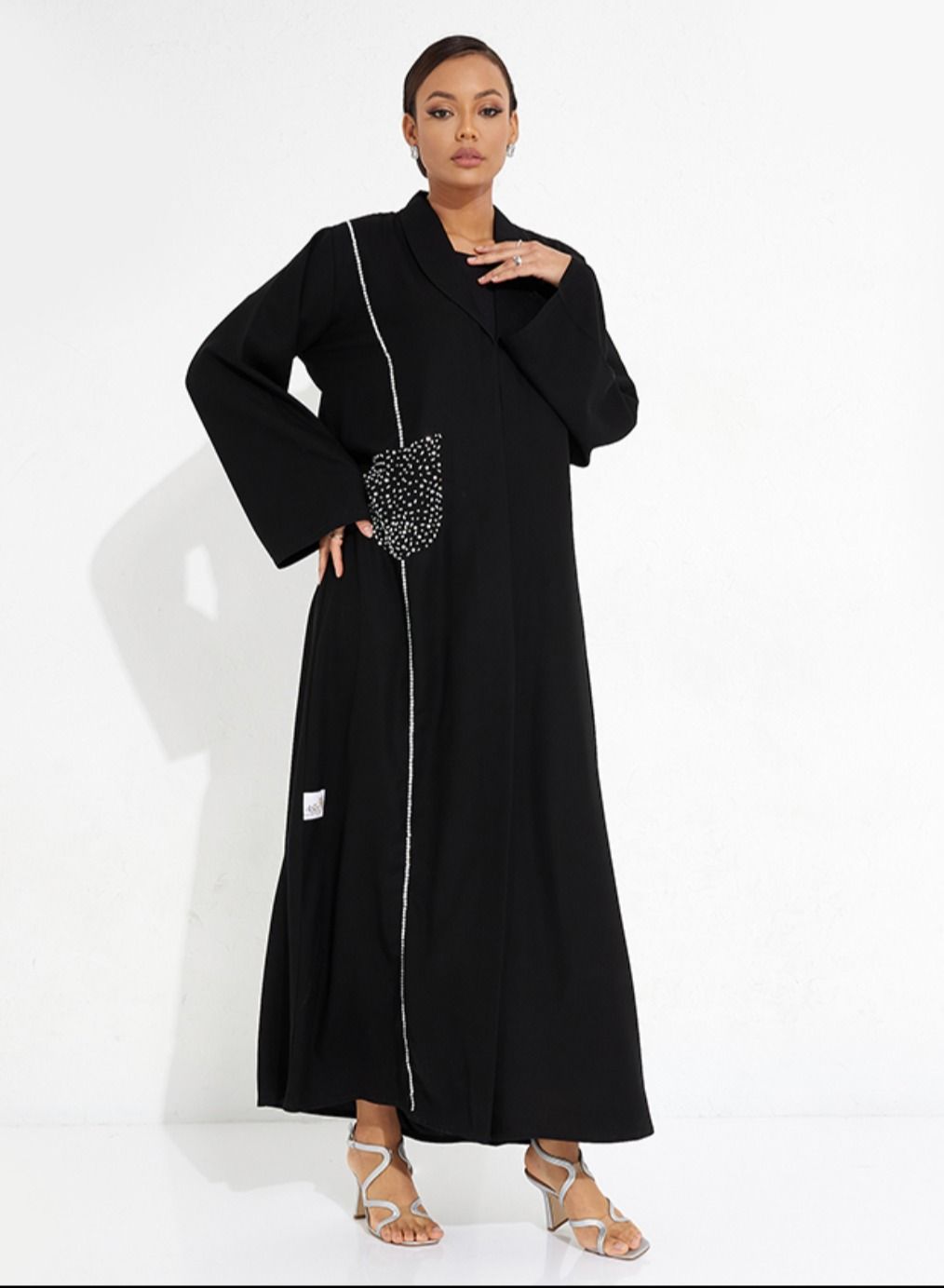 Rosette Abaya Stones Pocket Abaya | Best Price UAE | Dubai, Abu Dhabi