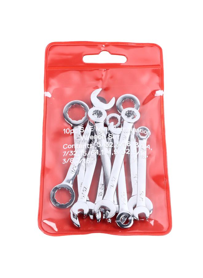 Thoraya 10PCS Mini Combination Wrench Set Steel Inch Open End Small ...