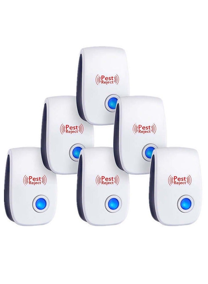 PYC Ultrasonic Pest Repeller,6 Pack Plug in Ultrasonic Pest Repellent ...